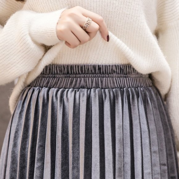 Branded Wear For Less (BFL) | Skirts | High Waist Velveted Long Maxi ...